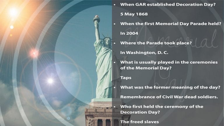 75+ Memorial Day Facts Trivia Questions and Answers