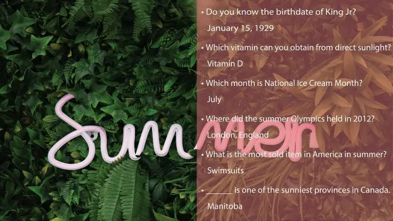 85+ Summer Trivia Questions and Answers